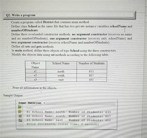 Solved Q2 Write A Program Create A Program Called District