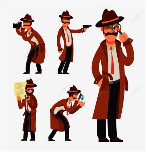 รูปการ์ตูนสารวัตรตำรวจนักสืบ Png ตำรวจ ตัวแทน คนภาพ Png และ เวกเตอร์ สำหรับการดาวน์โหลดฟรี