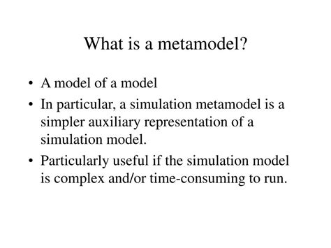Ppt Developing Input Output Simulation Metamodels Powerpoint Presentation Id4244109