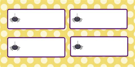 👉 Editable Spider Themed Labels Teacher Made Twinkl