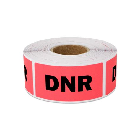Dnr Stickers 2 X 1 Inch Do Not Resuscitate Sticker Dnr Label Medical For Rx