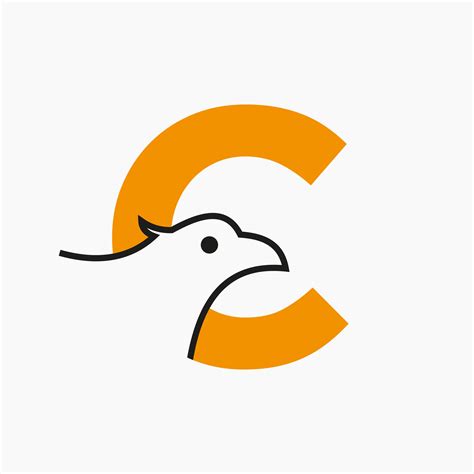 Letter C Eagle Logo Design Transportation Symbol Vector Template