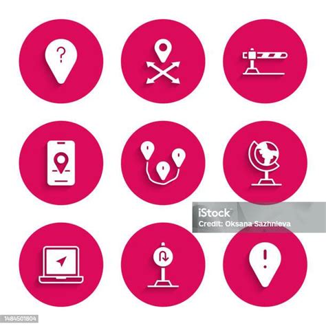 경로 위치 설정 도로 표지판 되돌리기 느낌표가 있는 위치 지구 지구본 노트북 마커 도시 지도 내비게이션 주차 차량 장벽 및 알