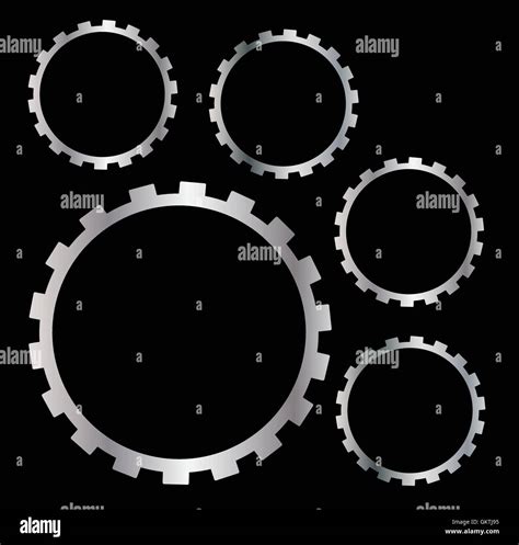 Shiny Gear Teeth Stock Vector Images Alamy