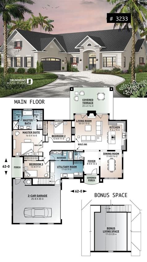 House Plan 4 Bedrooms 3 5 Bathrooms Garage 3254 Dc5 Contemporary