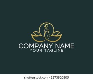 Lotus Flower Women Feminine Logo Design Stock Vector Royalty Free Shutterstock
