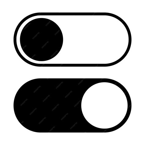 Premium Vector On And Off Icon Toggle Switch Symbol Slide Sign White