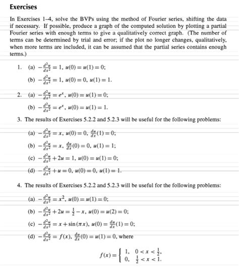 solved exercises in exercises 1 4 solve the bvps using the