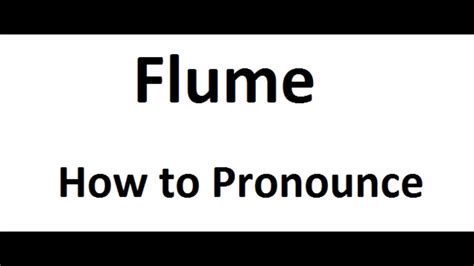 How To Pronounce Flumehow To Say Flumeflume Pronunciation