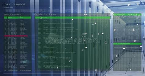 Image Of Digital Padlock And Data Processing Over Computer Servers Stock Image Image Of