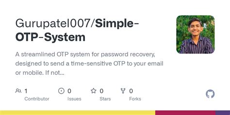 Github Gurupatel007simple Otp System A Streamlined Otp System For