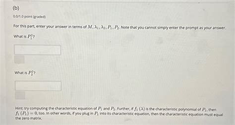 solved let m be any 2×2 matrix with distinct eigenvalues