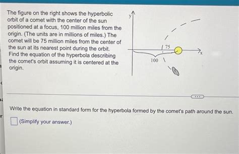 Solved The Figure On The Right Shows The Hyperbolic Orbit Of