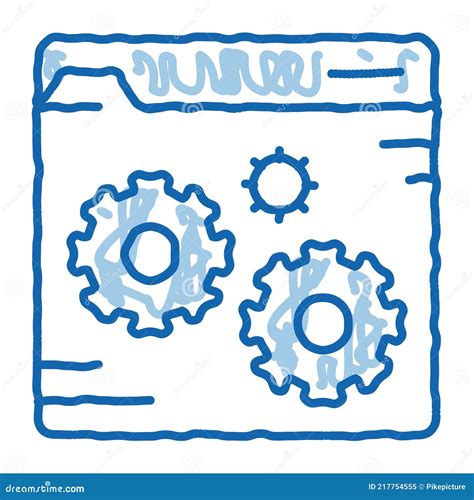 Fixing File Coding System Doodle Icon Hand Drawn Illustration Stock Vector Illustration Of