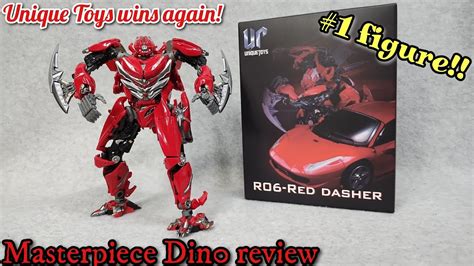 Masterpiece Dino Red Dasher R 06 Unique Toys Transformer Figure Review
