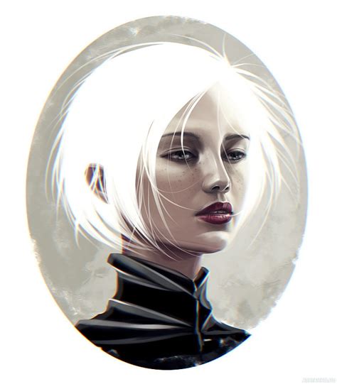 Нарисованная девушка с белыми волосами — Картинки и авы