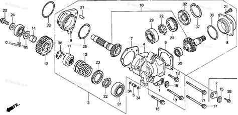 Honda Motorcycle 1995 Oem Parts Diagram For Cross Shaft