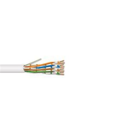 Cable Cat 6 Plenum White Spineless 4 Pair Cablelan