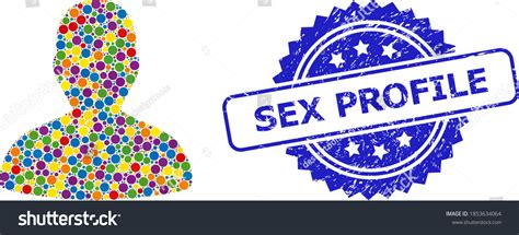 Round Dot Collage User Sex Profile Stock Vector Royalty Free Shutterstock