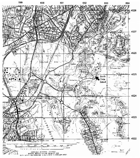 Topographic Map Contour Interval 10 Feet Of Pelham Bay Park And