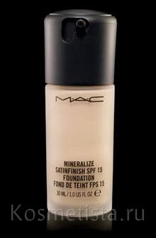 Тональный крем-флюид со светоотражающими частицами MAC Mineralize ...