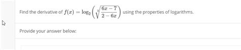 solved find the derivative of f x log2 2 100 1