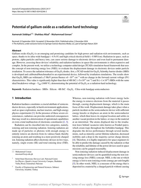 Potential Of Gallium Oxide As A Radiation Hard Technology Request Pdf