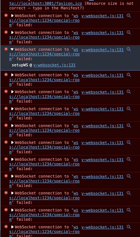 Websocket Connection Failed Yjs Community