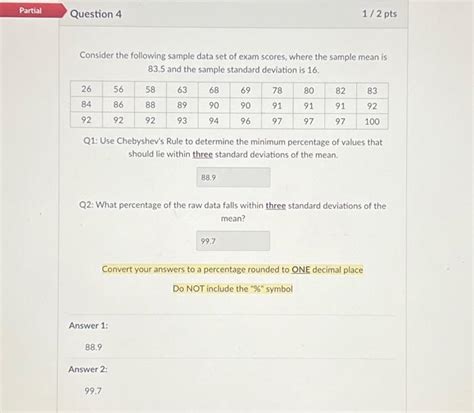 Solved Partial Question 4 Consider The Following Sample Data