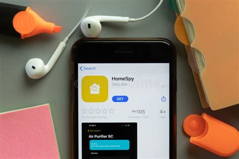 New York Usa 1 December 2020 Homespy Mobile App Icon On Phone Screen Top View Illustrative