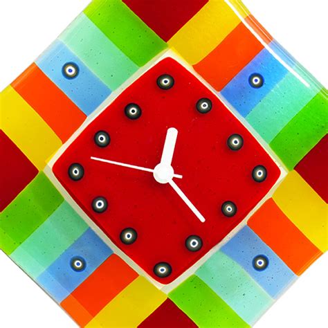 Rainbow Pendulum Watch Wall Clock Original Murano Glass Omg