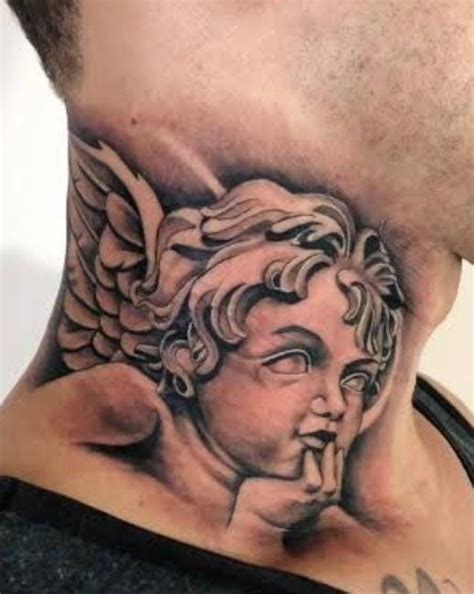 Angel Neck Tattoo For Men