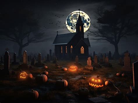 Premium Ai Image Halloween Church Brought To Life Through