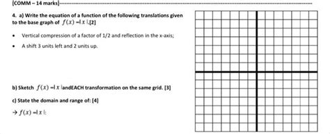 Solved 4 A Write The Equation Of A Function Of The Chegg Com