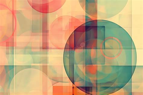 Abstract Geometric Shapes Intersect And Overlap Creating A Dynamic