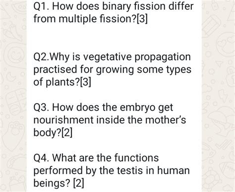 Question 1 How Does Binary Fission Differ From Multiple Fission Questio
