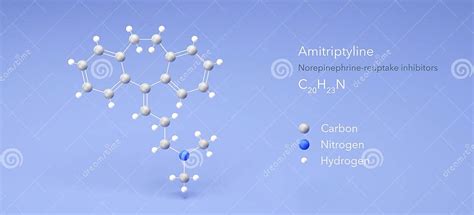 Amitriptyline Molecule Molecular Structures Dopamine Antagonists 3d Model Structural