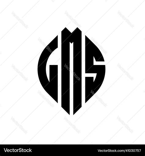 Lms Circle Letter Logo Design Royalty Free Vector Image