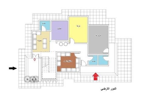Engineer مسقط افقي لمنزل مكون من طابقين مسقوف 170