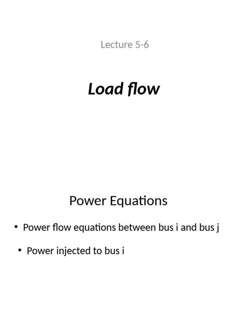 Slide4 Load Flow Gauss Seidel Pdf Power Engineering Electrical