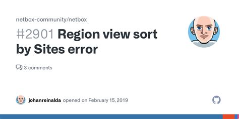 Region View Sort By Sites Error Issue Netbox Community Netbox GitHub