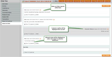 magento notes on orders let customers comment orders and reply back