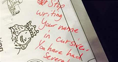 Babe Girl Gets In Trouble For Writing In Cursive POPSUGAR Family