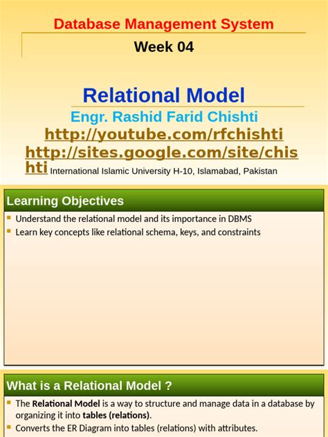 Week 04 - Relational Model | PDF | Relational Model | Relational Database