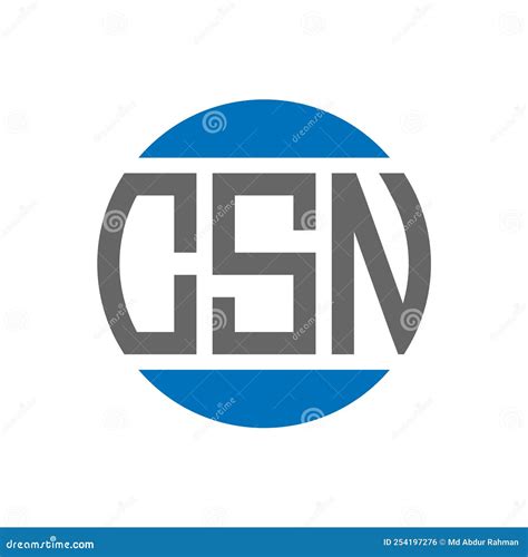 Csn Letter Logo Design On White Background Csn Creative Initials Circle Logo Concept Stock
