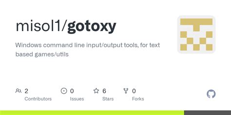 Github Misol1gotoxy Windows Command Line Inputoutput Tools For