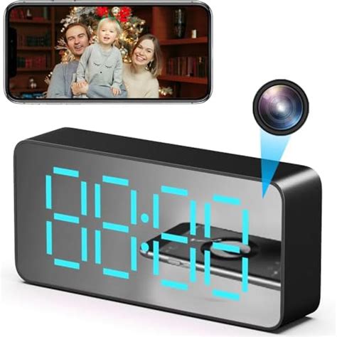 Njinalw Hidden Camera Clock Wifi Spy Camera Hd 1080p