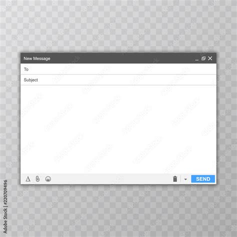 Vettoriale Stock Email Message Blank Window Of E Mail Template E Mail