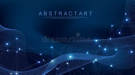 Abstract Plexus Background With Connected Lines And Dots Plexus Geometric Effect Big Data With