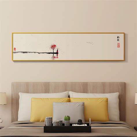 Tranh treo tường phòng khách decor phòng thiền trà Tranh thư pháp tối giản Nghệ thuật